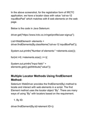 findElement and findElements in Selenium_ Use Cases with Examples.pdf