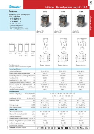 Finder 55 series relay | PDF