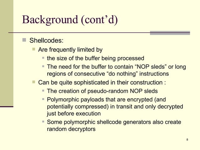 Finding Diversity In Remote Code Injection Exploits Ppt