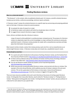 Finding literature-reviews | PDF