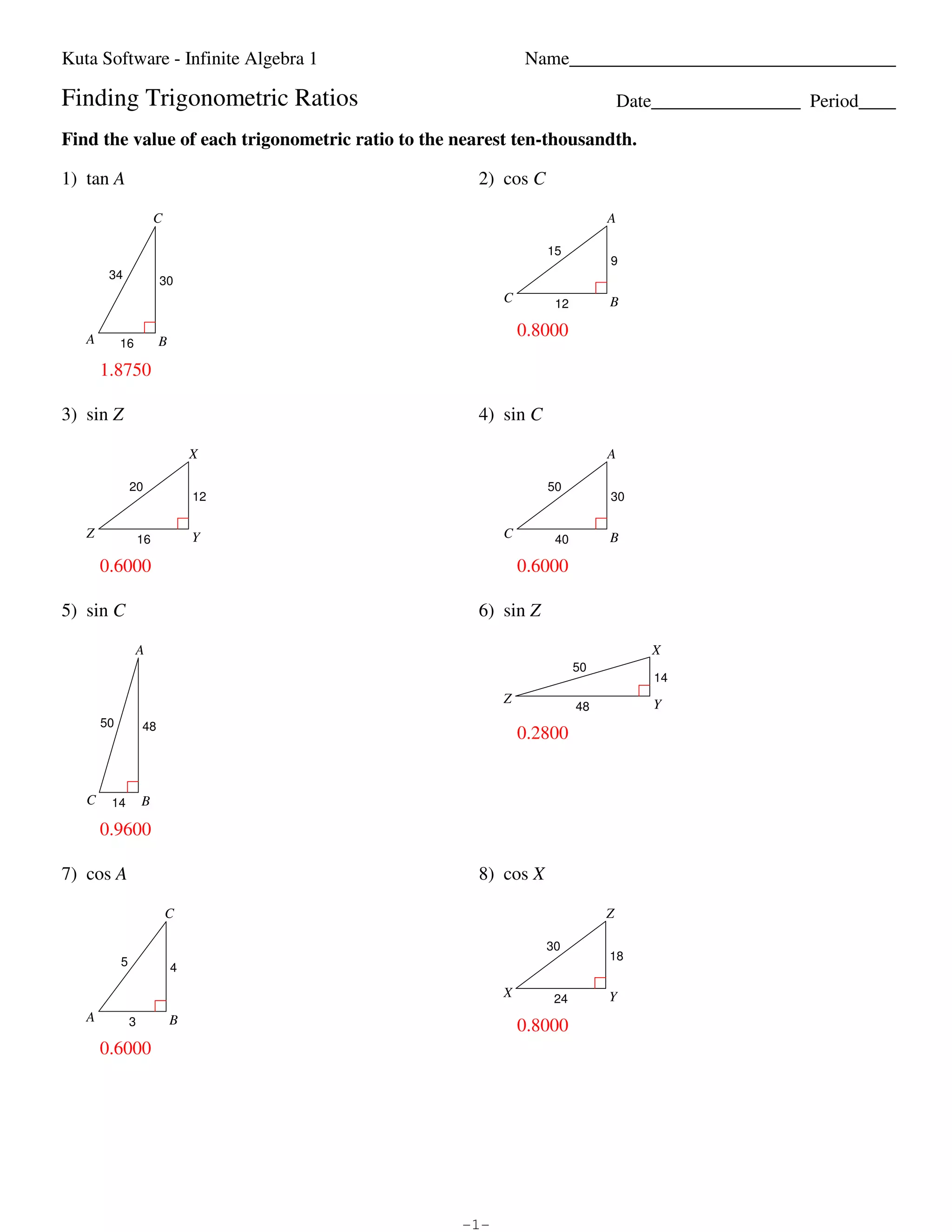 Finding%20 trigonometric%20ratios | PDF