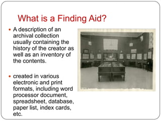 Finding Aids Slides | PPTX