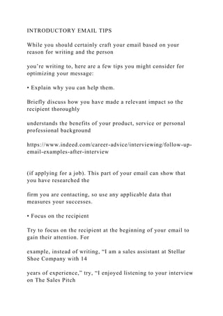 FINDING A JOB How to Introduce Yourself Over Email January.docx