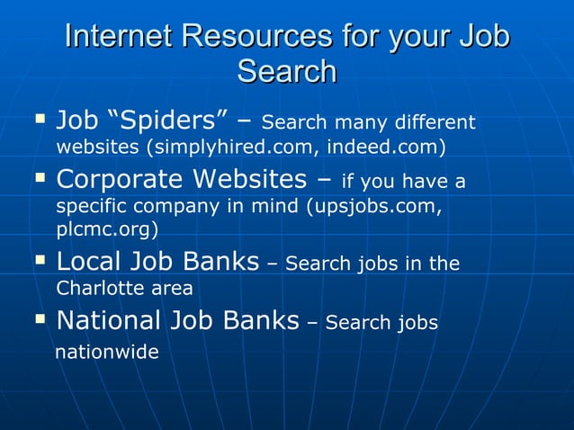 Finding A Job Online | PPT | Social Networking | Internet