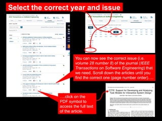 Library Search: Finding a journal article | PPTX