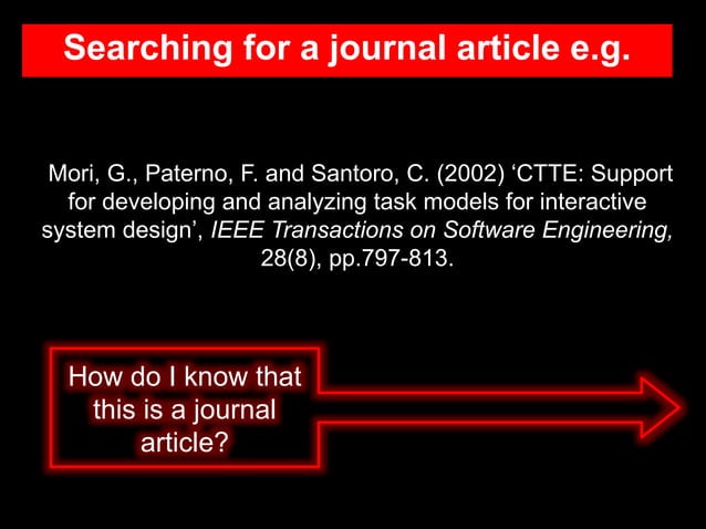 Library Search: Finding a journal article | PPTX | Search | Internet
