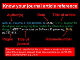 Library Search: Finding a journal article | PPTX