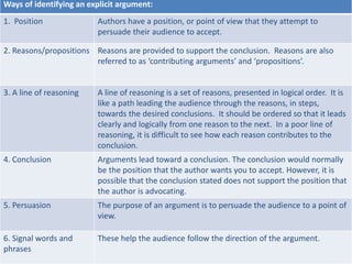 Finding an argument | PPT