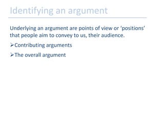 Finding an argument | PPT
