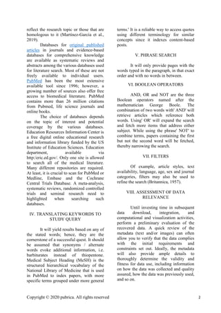 Finding articles and books using database for your discipline pubrica | PDF