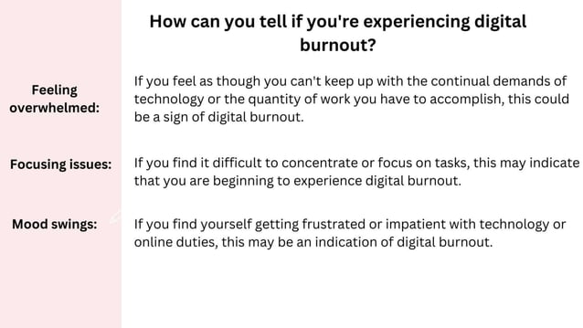 Overcoming Digital Burnout:Ways to avoid digital burnout | PPTX