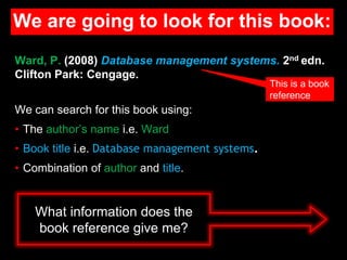 Library Search 4: Finding Books | PPT