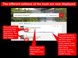 Library Search 4: Finding Books | PPTX