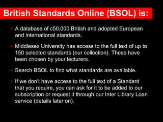Finding British Standards | PPTX