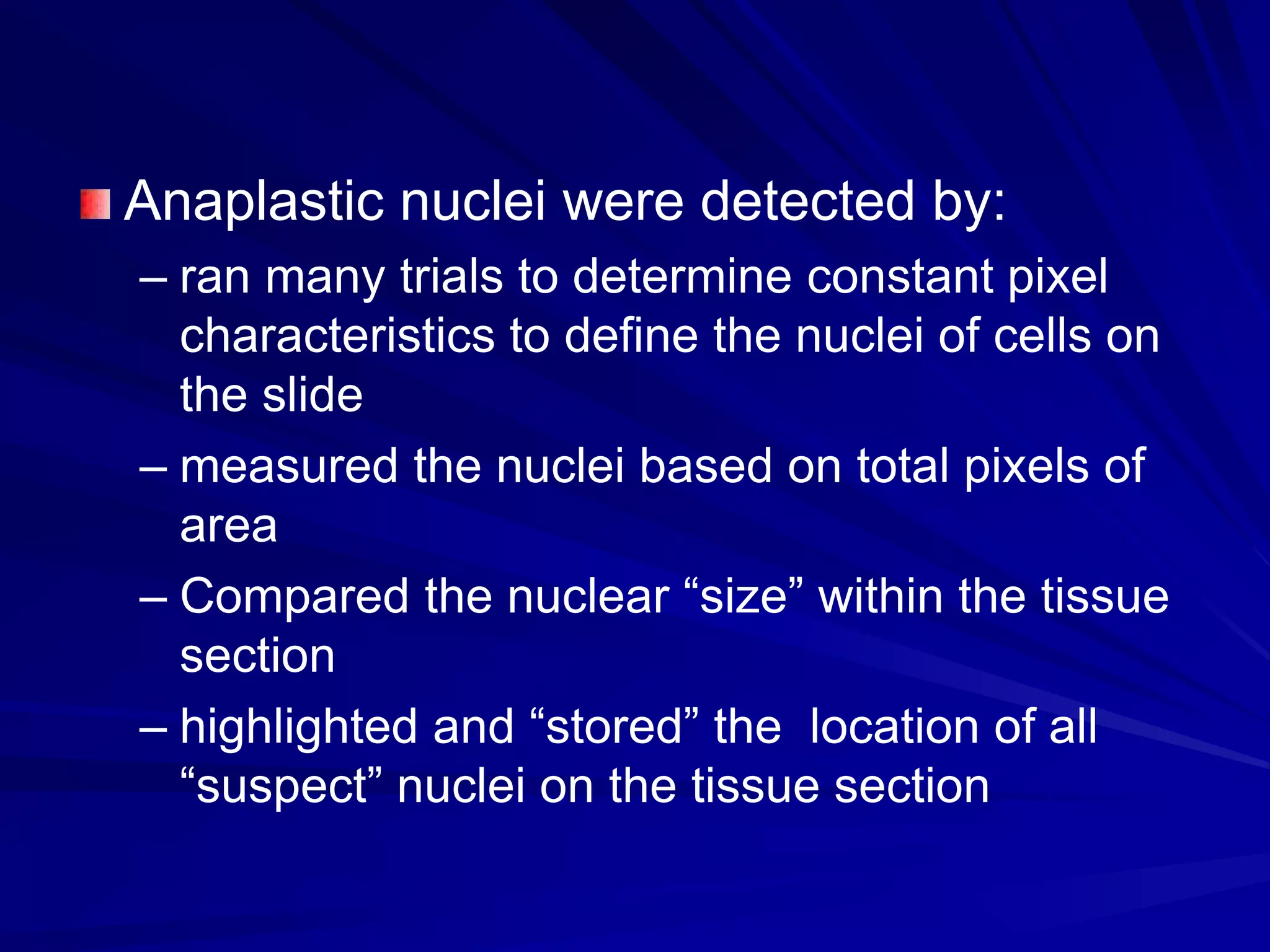 Finding cancerous anaplastic cells with image analysis | PDF