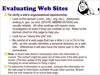 Finding credible sources | PPT