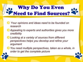 Finding credible sources | PPT