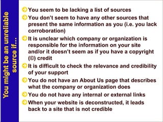 Finding credible sources | PPT