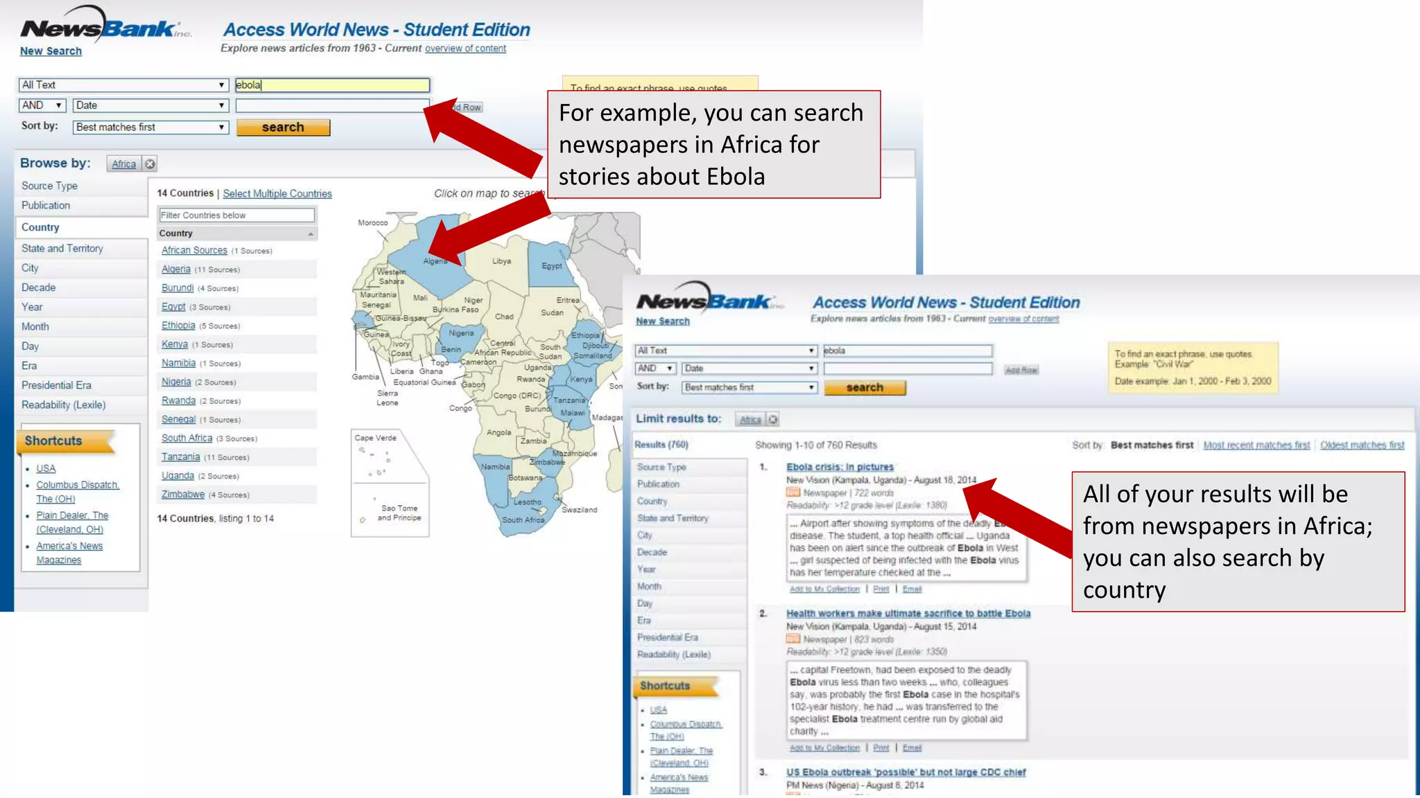 Finding current events sources through NewsBank | PPT