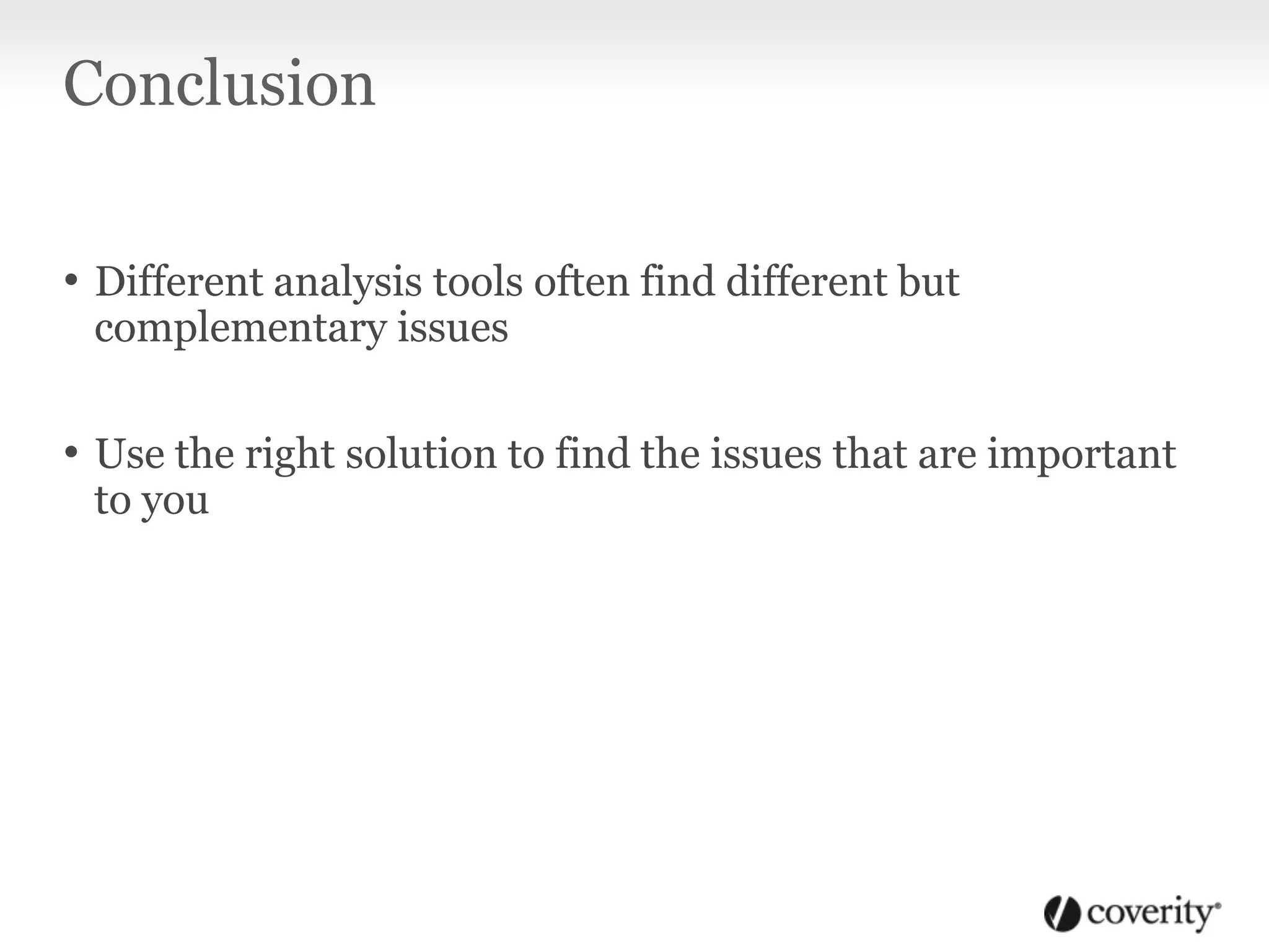 Finding Defects in C#: Coverity vs. FxCop | PPTX