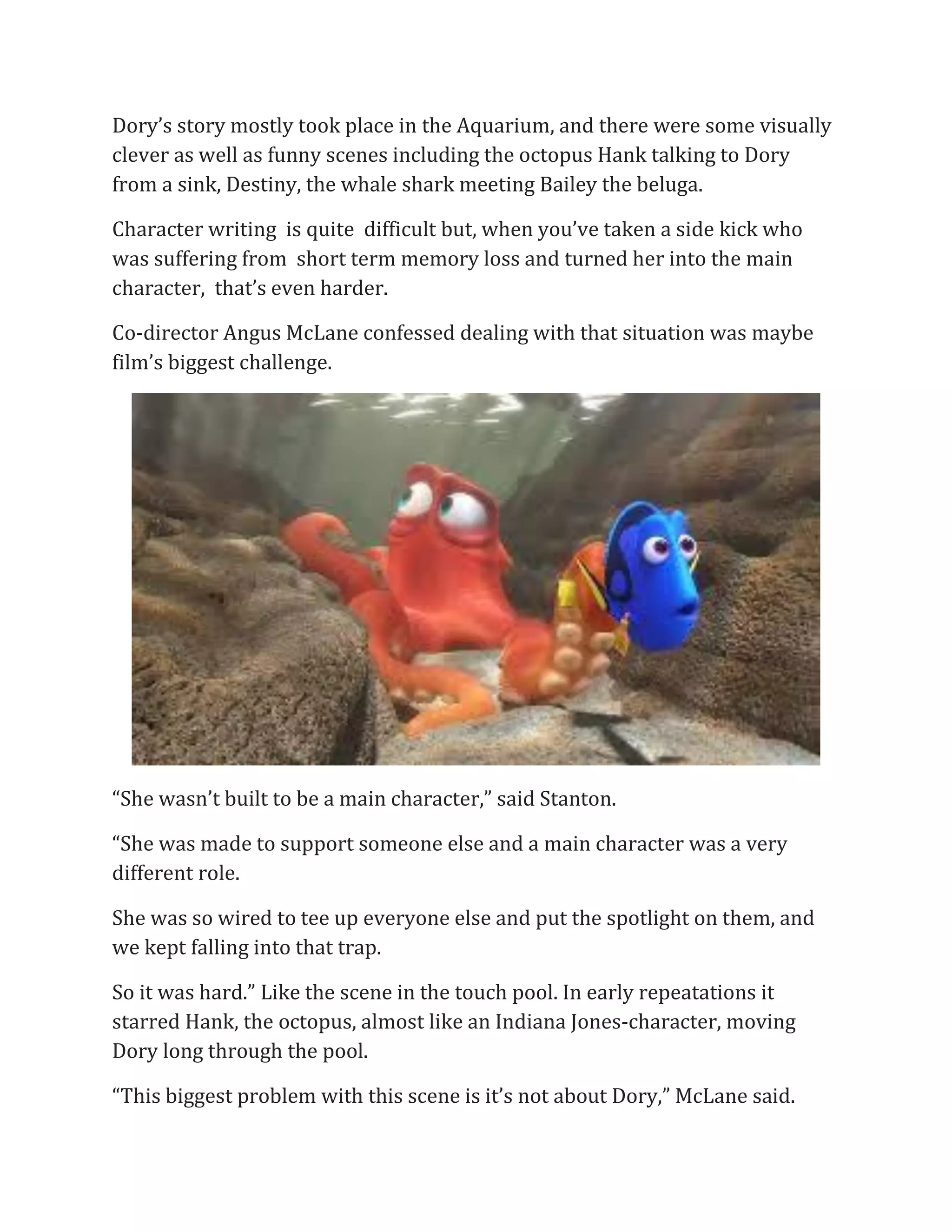 Unknown Facts Revealed Of 3D Movie Finding Dory | PDF | Computer ...