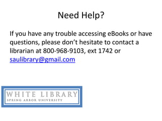 Finding ebooks | PPT