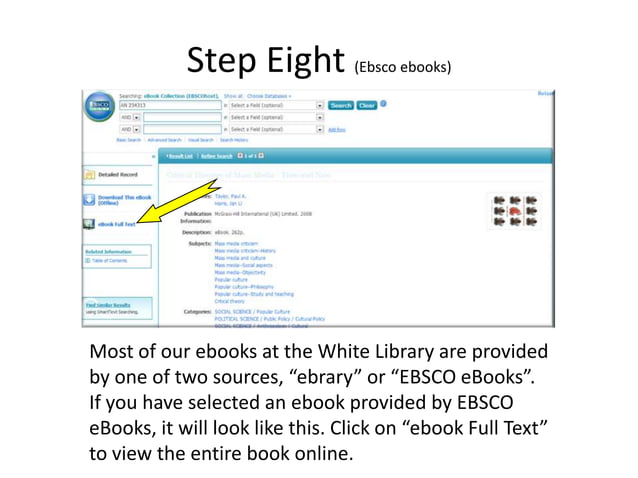 Finding ebooks | PPT