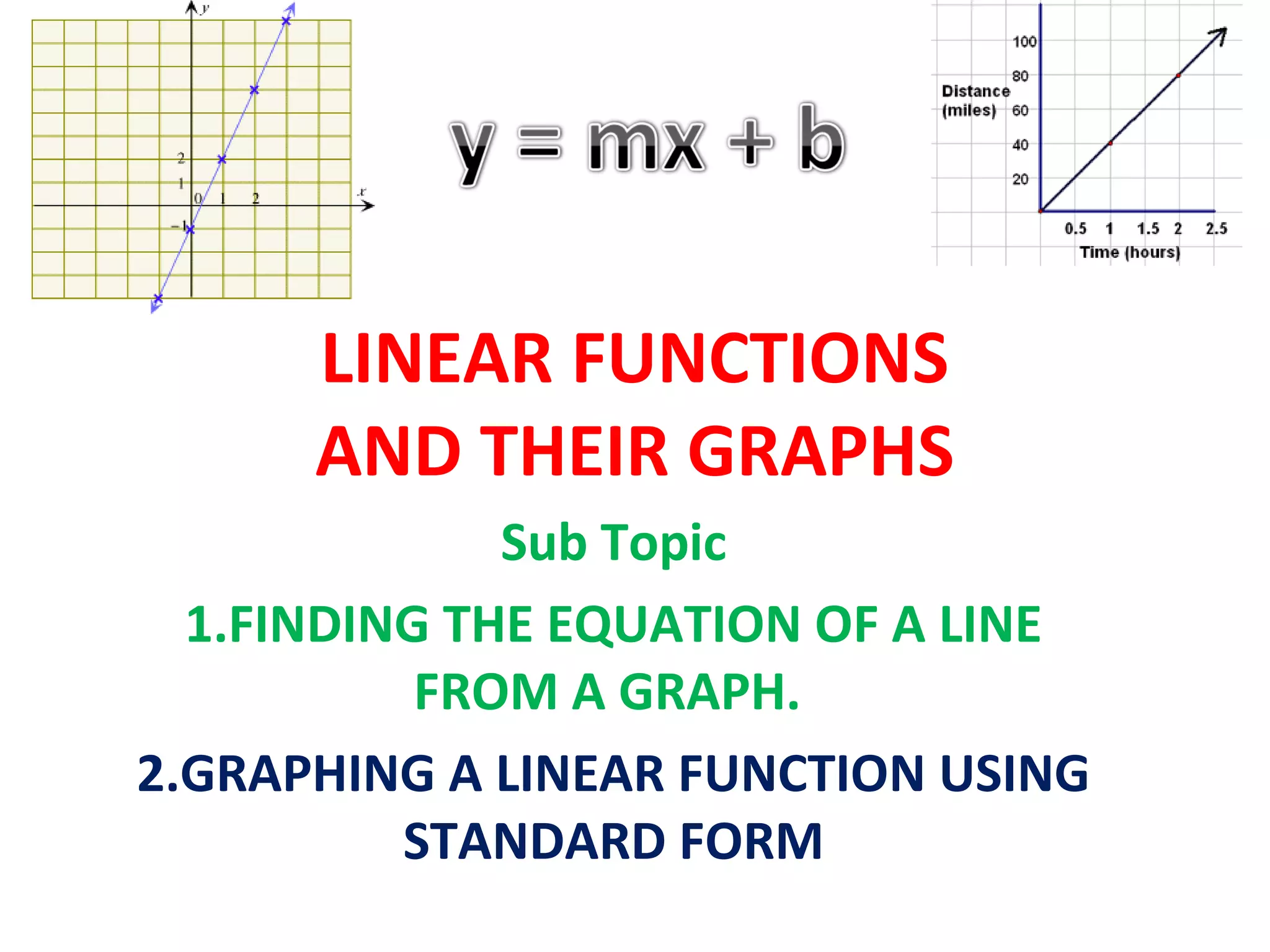 Finding equations from lines | PPT