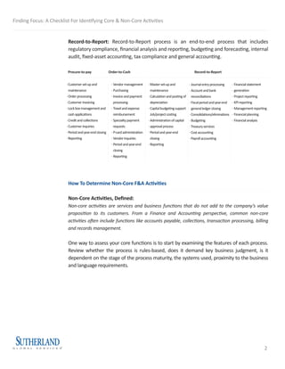 Core & Non-Core Activities: A Checklist | PDF