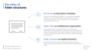 Finding Folksonomy in Folder Structures | PPT