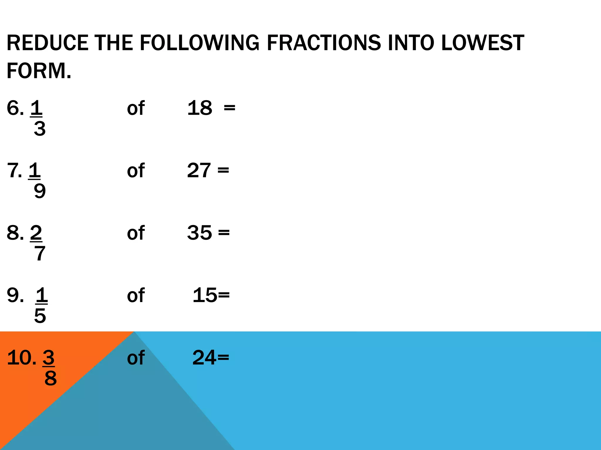FInding GCF/ Reducing Fraction | PPTX