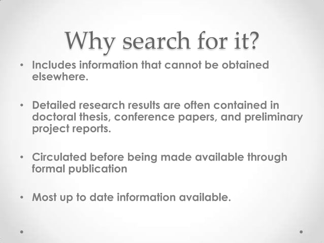 Finding grey literature | PPT