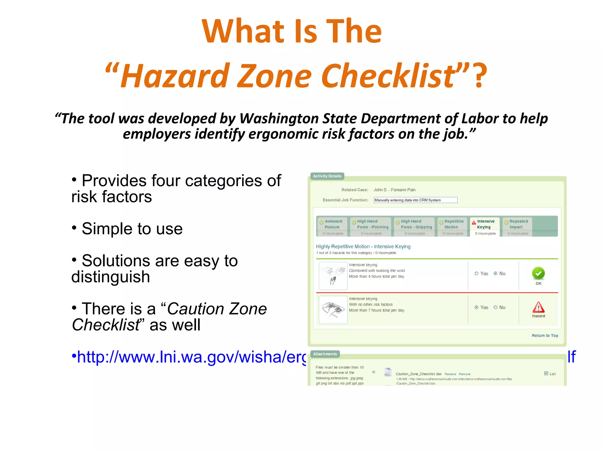 Finding Hazards Using Washing State Hazard Zone Cchecklist | PPT