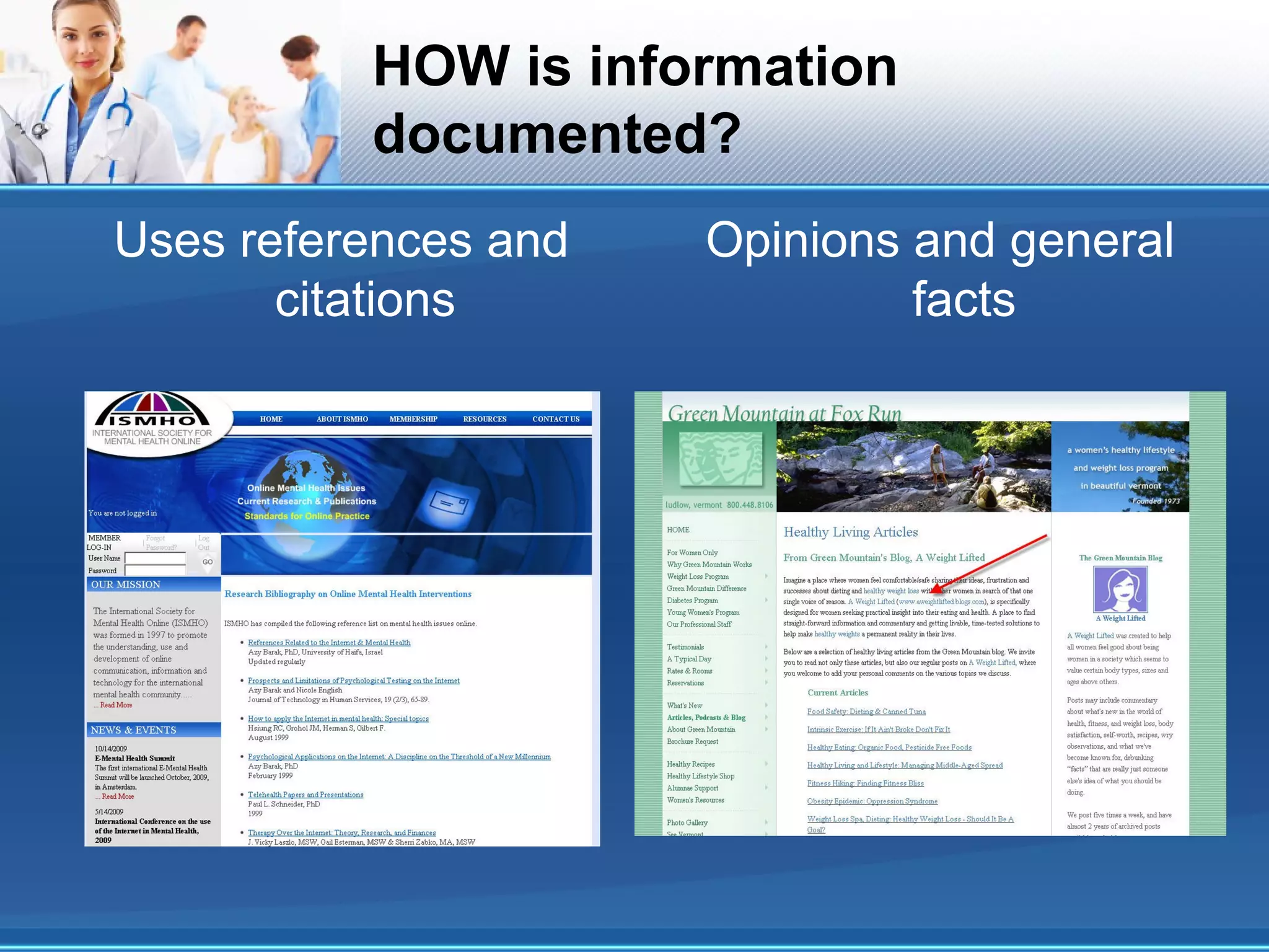 Finding reliable health information online | PPT