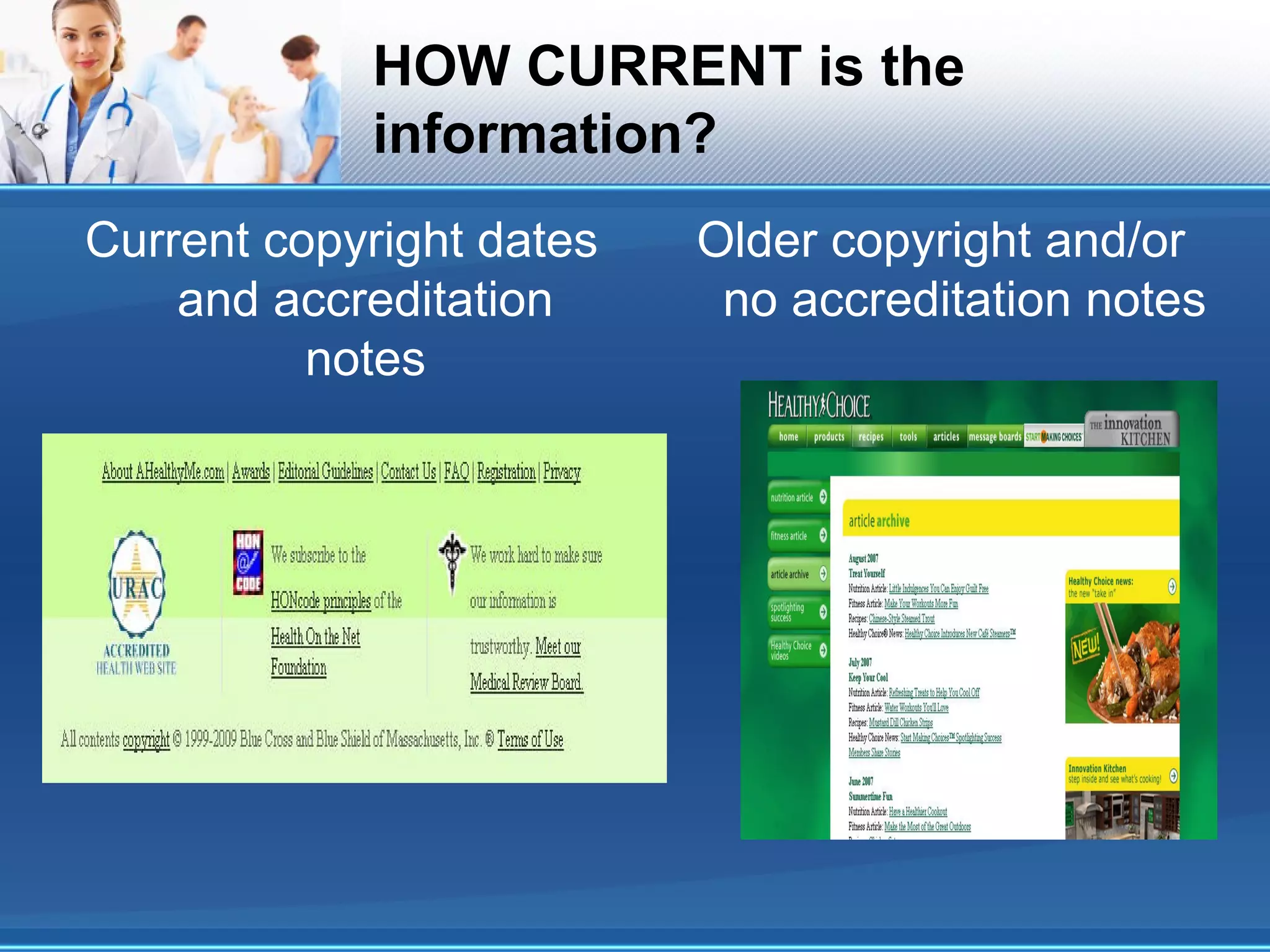 Finding reliable health information online | PPT