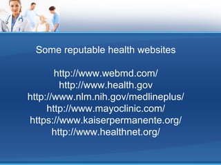 Finding reliable health information online | PPT