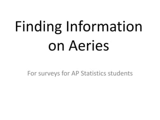 Statistics Survey Powerpoint | PPTX