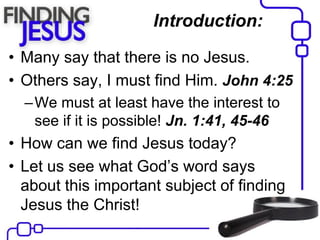 Finding Jesus | PDF