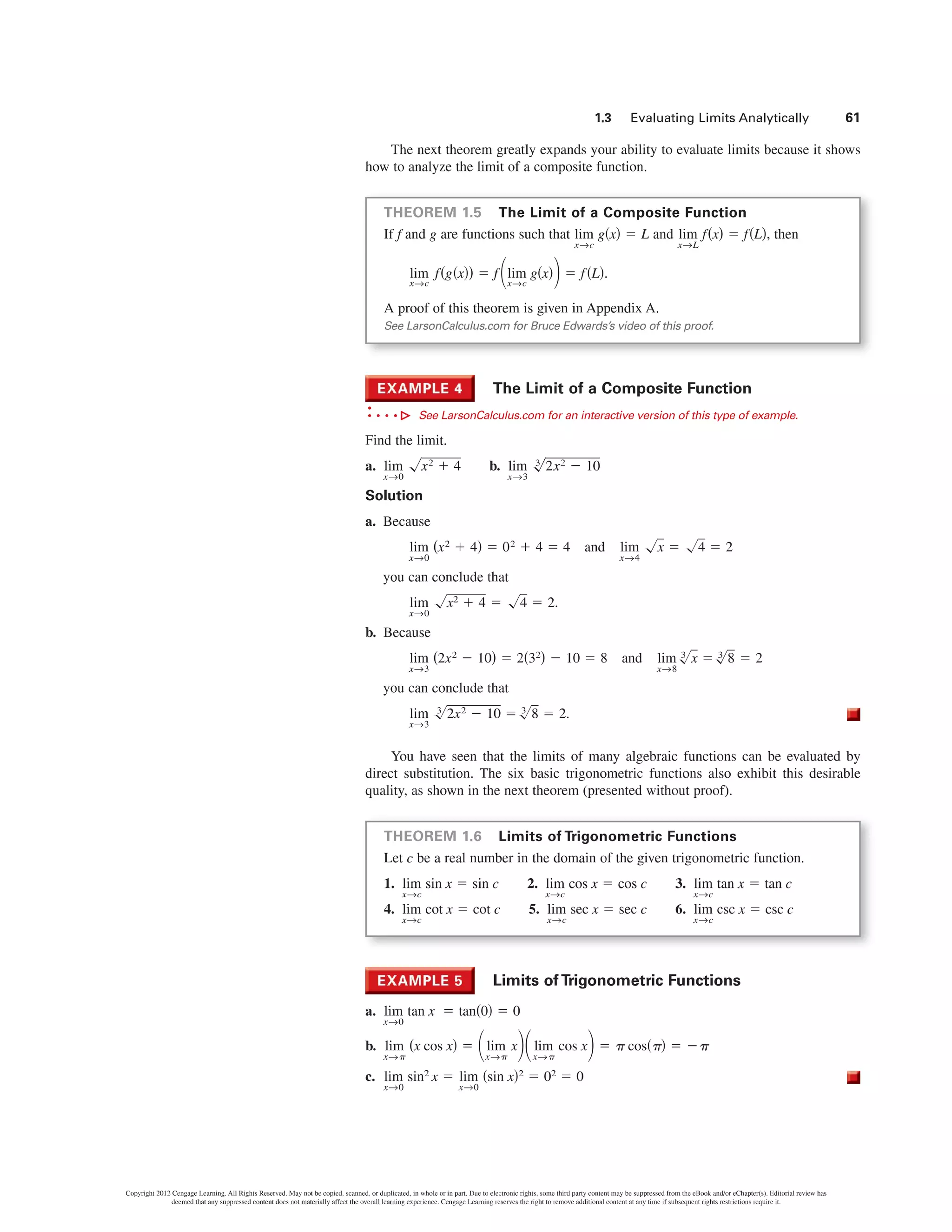 Finding limits analytically by larson | PDF