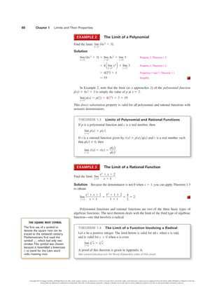 Finding limits analytically by larson | PDF