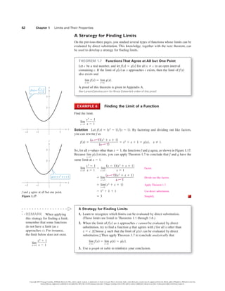 Finding limits analytically by larson | PDF