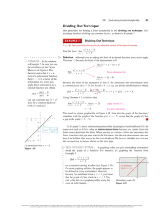Finding limits analytically by larson | PDF