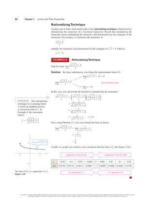 Finding limits analytically by larson | PDF