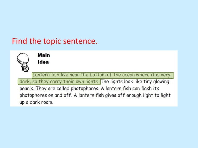 Finding main ideas & supporting details | PPT