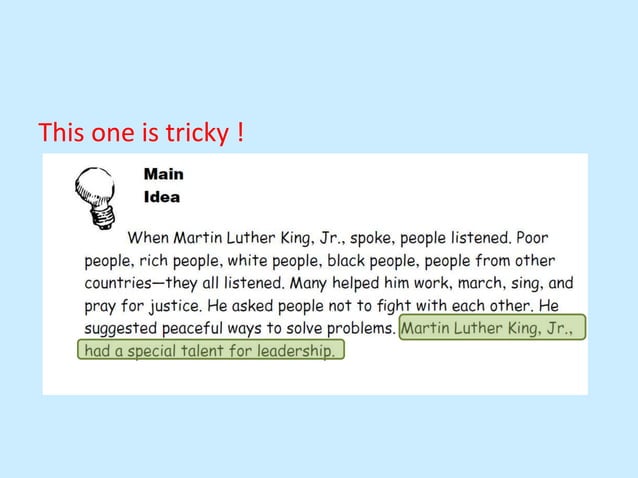 Finding main ideas & supporting details | PPT