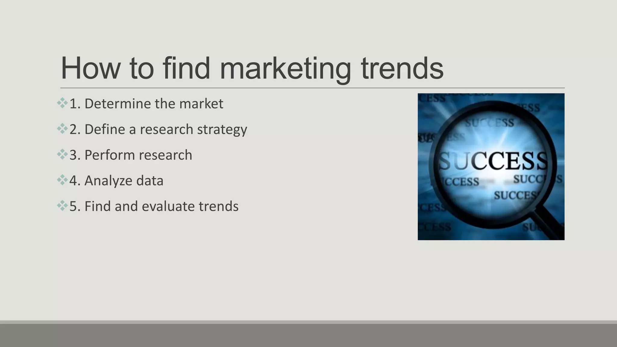 Finding Market Trends: Steps to ensure your company's future | PPTX