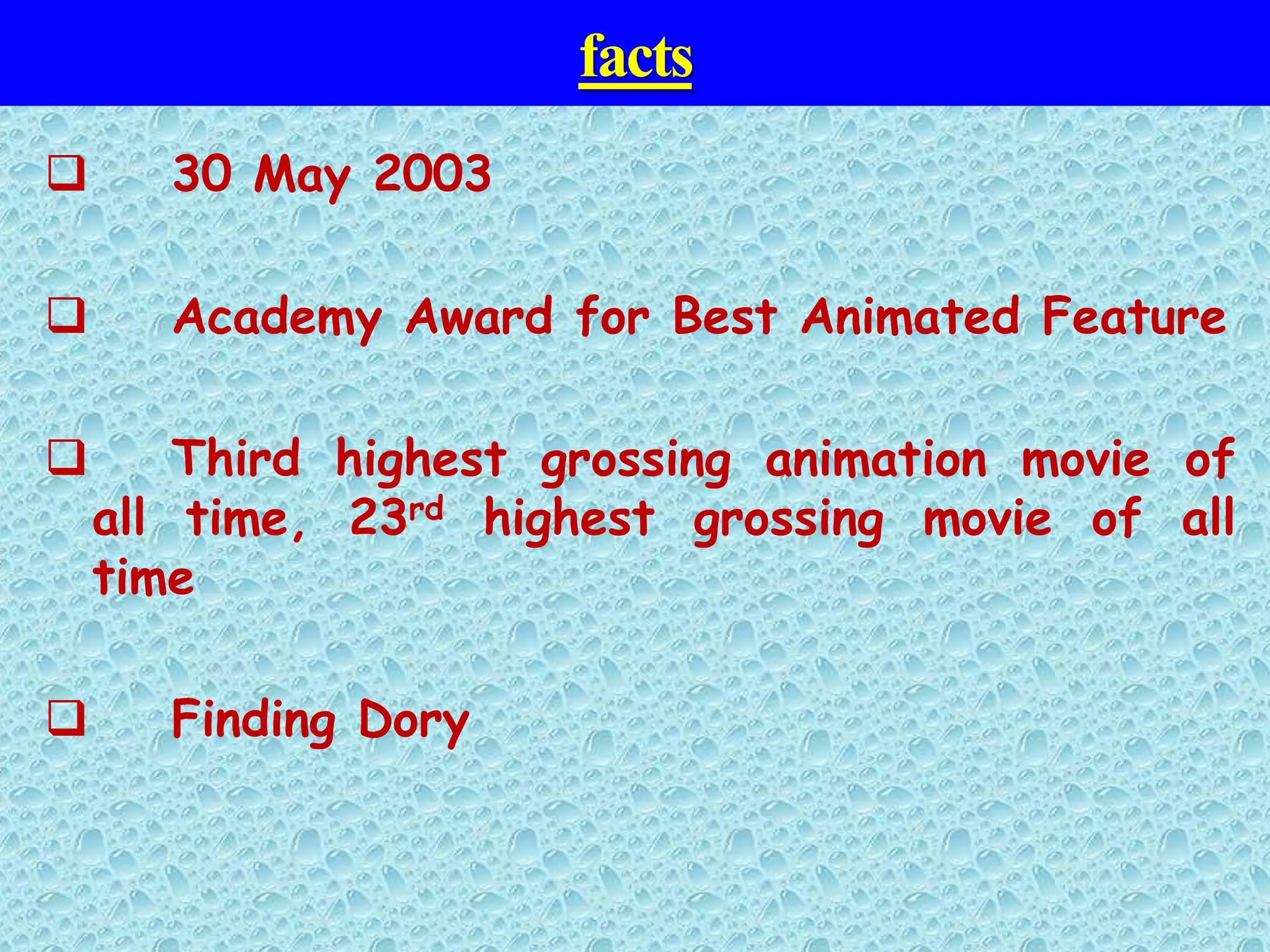 Finding nemo facts | PPTX
