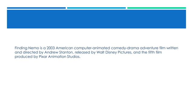 Finding nemo presentation | PPTX
