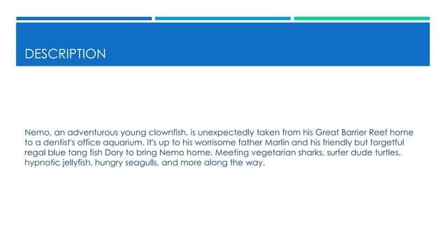 Finding nemo presentation | PPTX