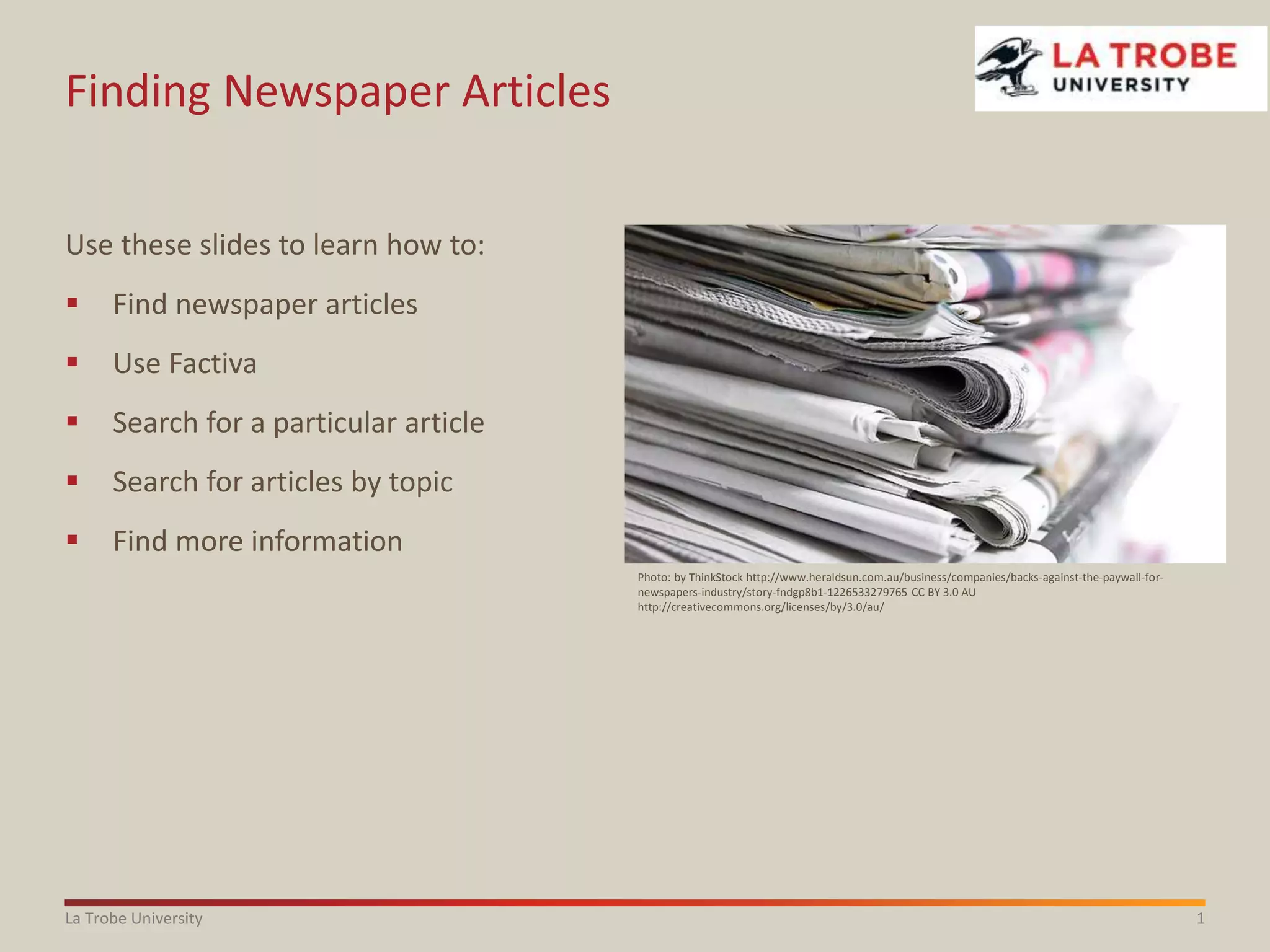 Finding Newspaper Articles In Factiva Pptx